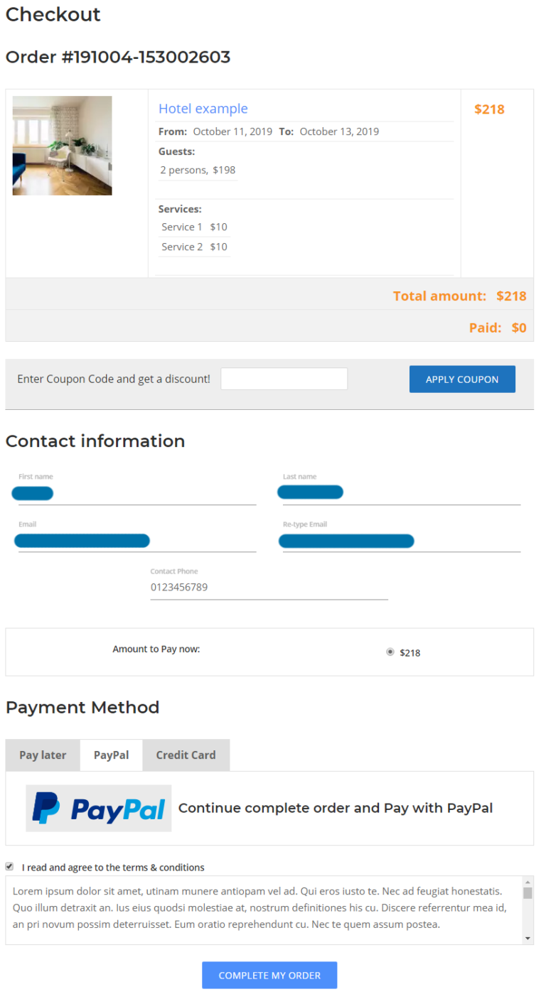 Checkout flow - BA Book Everything